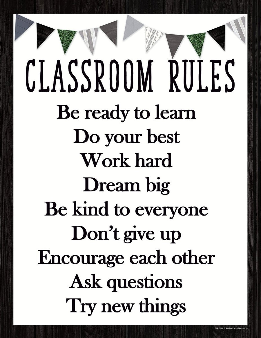 *Modern Farmhouse Classroom Rules Chart – Tools 4 Teaching