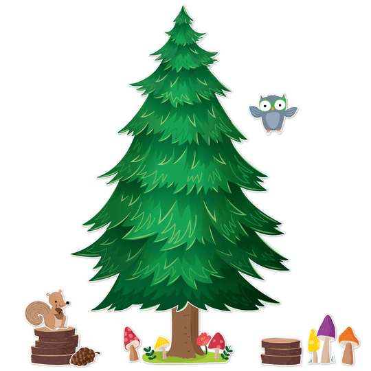 Woodland Friends Jumbo Pine Tree Bulletin Board – Tools 4 Teaching